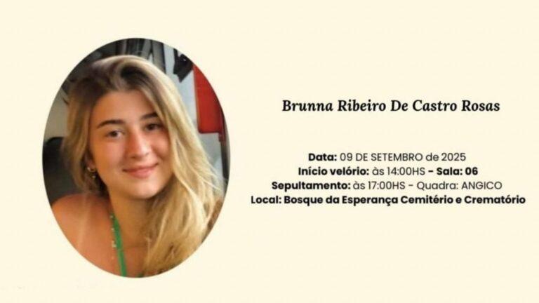 Velório de estudante de jornalismo Brunna Rosas será nesta terça-feira ...